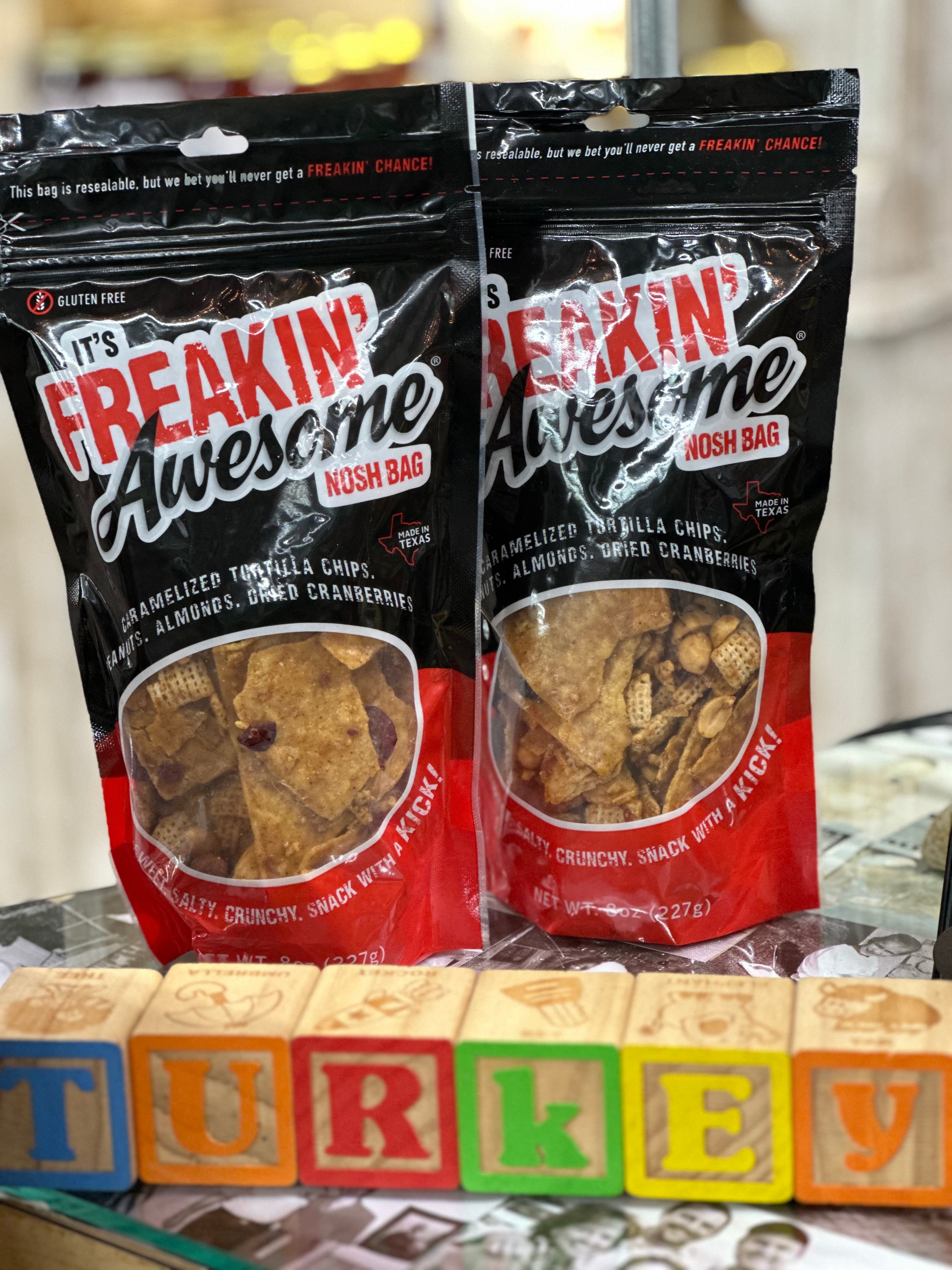 Freakin Awesome Snack Tortilla Chips Peanuts Small 8 Oz Bag The